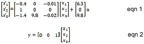 Solved A System With A State Space Model Is Shown In Equations 1 And 2
