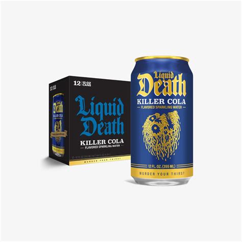 Killer Cola Flavored Sparkling 12oz 12 Pack Liquid Death