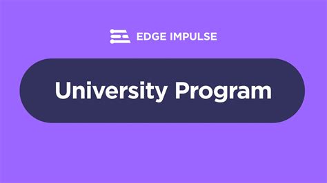 Edge Impulse On Twitter Applications Are Open For The Edge Impulse University Program Sign Up