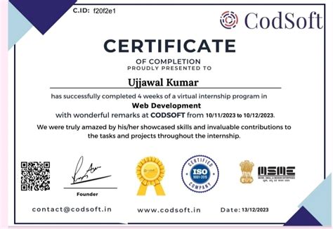 Ujjawal Kumar On Linkedin Connections Codsoft Codsoft Codsoftinternship Webdevelopment