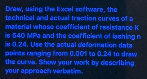 solved draw using the excel software the technical and