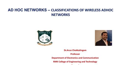 Classifications Of Wireless Adhoc Networks Ppt