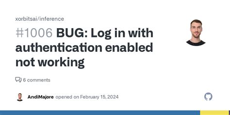 Bug Log In With Authentication Enabled Not Working · Issue 1006 · Xorbitsaiinference · Github