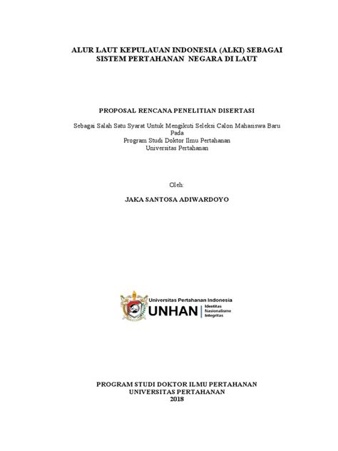 Proposal Penelitian S3 Unhan Jaka Pdf