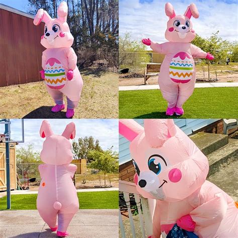 Bunny Adult Costume Easter Bunny Inflatable Costume Adult Full Body