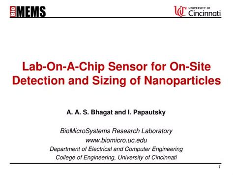 PPT Lab On A Chip Sensor For On Site Detection And Sizing Of Nanoparticles PowerPoint