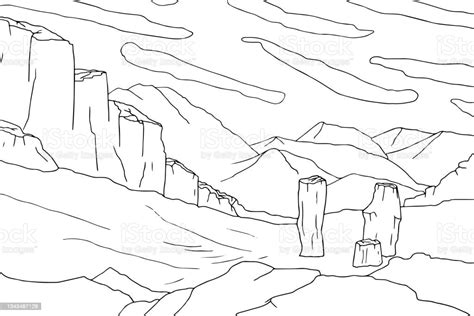 낙서 외계인 판타지 분화구 풍경 색칠 페이지 성인을위한 페이지 환상적인 그래픽 아트워크 손으로 그린 일러스트레이션 0명에 대한