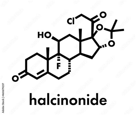 Halcinonide Topical Corticosteroid Drug Molecule Skeletal Formula Stock Vector Adobe Stock