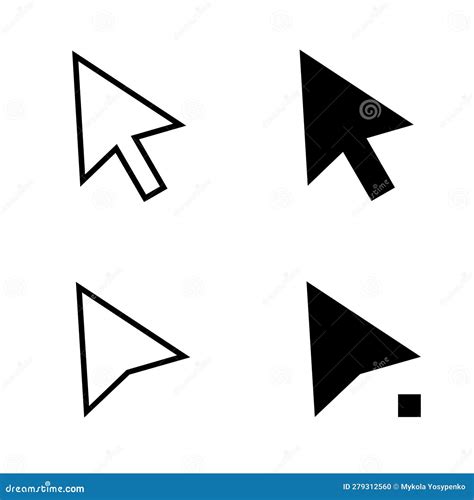 Mouse Arrows Icons Set Computer Mouse Click Cursor Mouse Click Cursor Vector Illustration