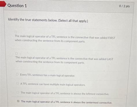 Identify The True Statements Below Select All That