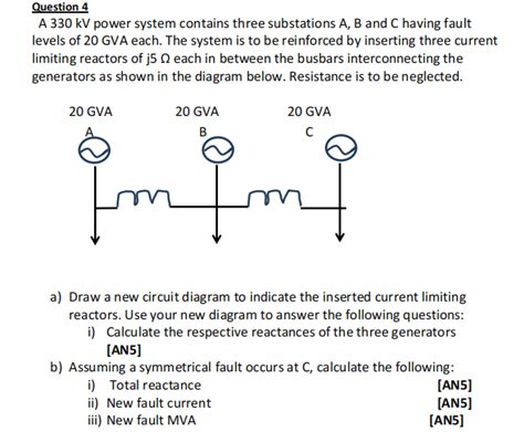 Solved Question 4 A 330 Kv Power System Contains Three