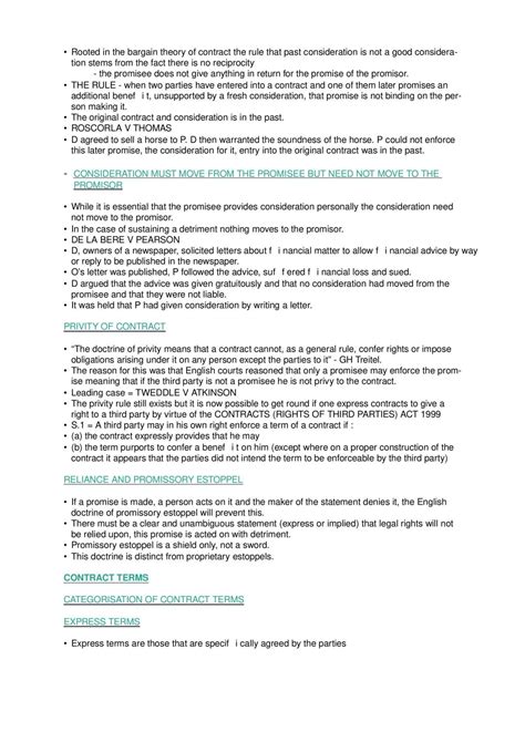 Contract Lecture Notes Ls1520 Contract Abdn Thinkswap