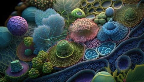 Vibrant Microscopic World Filled With Colorful Stock Image Image Of Patterns Detail 365957889
