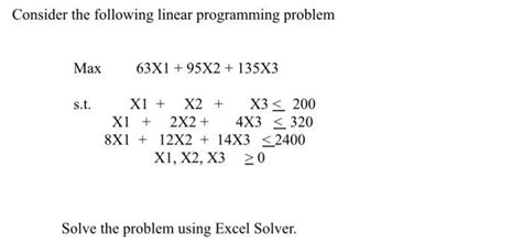 Solved Consider The Following Linear Programming Problem Chegg