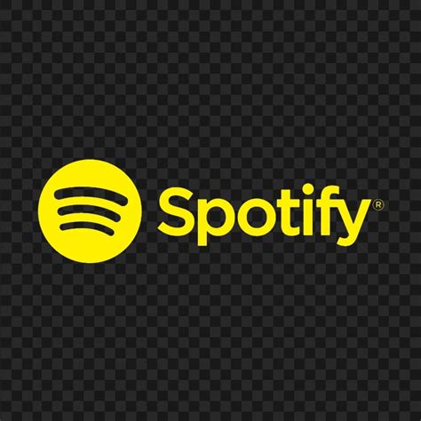 Spotify Yellow Text Logo Citypng
