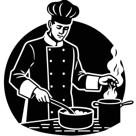 Chef Cooking In Kitchen 65458543 Vector Art At Vecteezy