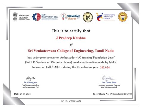 J Pradeep Krishna On Linkedin Innovation Entrepreneurship Innovationcell Aicte