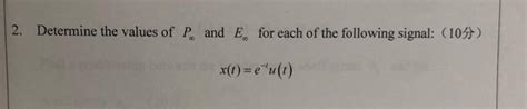 Solved Determine The Values Of P And E For Each Of The Chegg