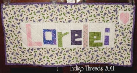 Lorelei Name Banner Name Banners Book Quilt Banner