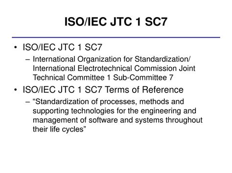 PPT Introduction To ISO IEC Software Engineering Standards PowerPoint Presentation ID 6732074