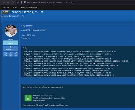 insecureweb detects massive security breach database of ecuador