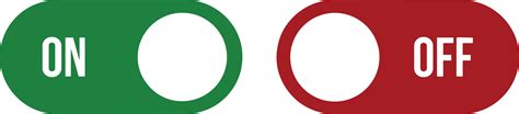 On Off Toggles Switch Buttons Vector Set Green And Red On Off Switcher Icons Modern Web And