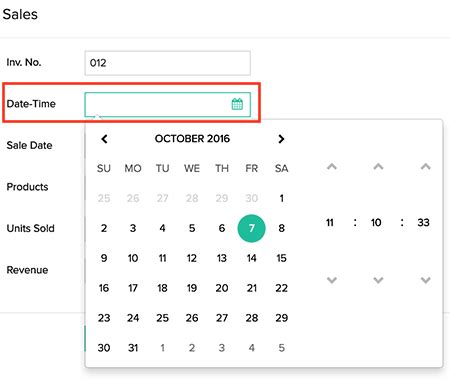 Configuring A Date Time Field Help Zoho Creator