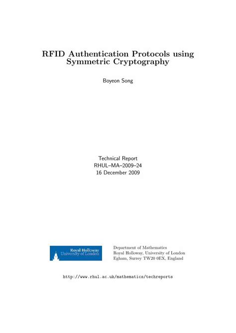 PDF RFID Authentication Protocols Using Symmetric PDF FileRFID Authentication Protocols