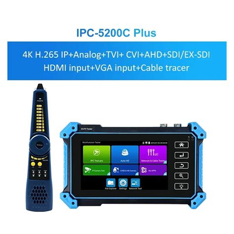 Ipc Tester Cctv Tester Ipc 5200c Plus 8mp Ahd Cvi Tvi Sdi Ip Camera Tester Ipc 5100c Plus 5 4