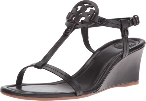 Tory Burch Miller Logo 60mm Wedge Sandal Sz 7 5 Black
