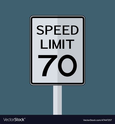 Usa Road Traffic Transportation Sign Speed Limit Vector Image