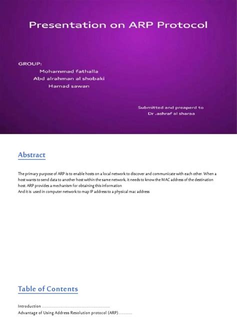 Arp 1 Download Free Pdf Computer Network Internet Protocols