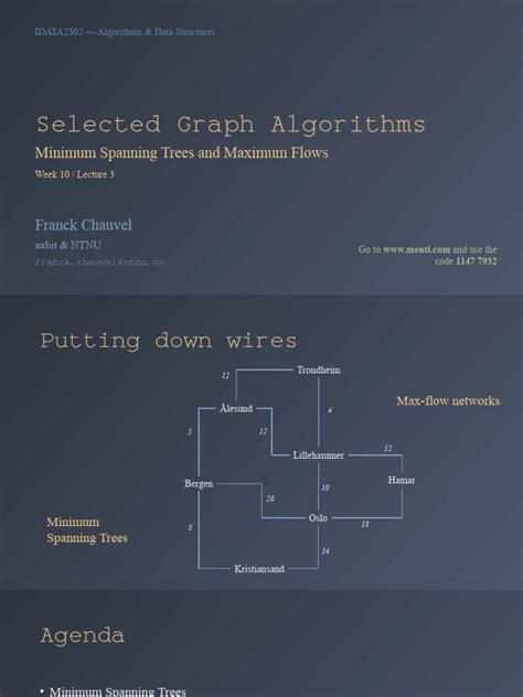 selected graph algorithms minimum spanning trees and maximum flows pdf