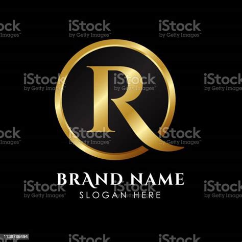 골드 색상에 고급 문자 R 아이콘 기호 템플릿입니다 로얄 프리미엄 편지 디자인 서식 파일 알파벳 R에 대한 스톡 벡터 아트 및 기타 이미지 알파벳 R 벡터 1위