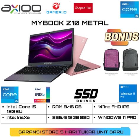 Jual Axioo Mybook Z Metal Intel Core I U Core Gb Gb Ssd Irisxe Win Pro