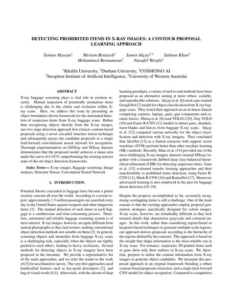 pdf detecting prohibited items in x ray images a contour proposal