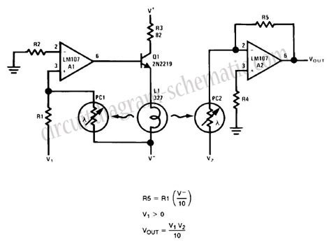 Simple Analog Multiplier Circuit Using Lm107 Under Repository Circuits