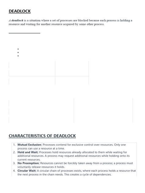 Os Deadlock Notes Unit 3 Pdf Computer Science Theoretical Computer Science