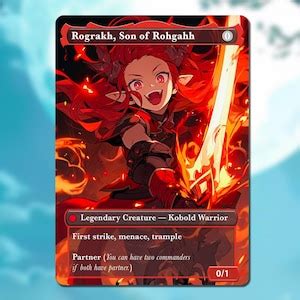 Rograkh Son Of Rohgahh Proxy Anime Style Trading Card Etsy