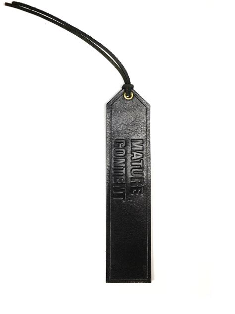 Mature Content Bookmark Leather Bookmark Leather Stamped Bookmark NSFW Bookmark Erotica