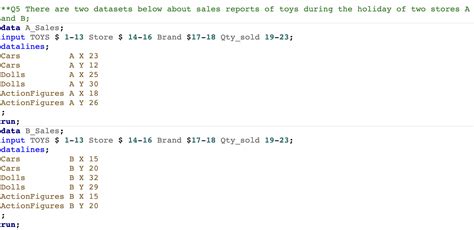 Solved Q Use A Data Step To Stack The Data Sets Chegg