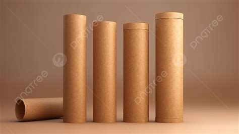 크래프트 종이 튜브 포장의 3d 렌더링 튜브 종이관 종이 포장 배경 일러스트 및 사진 무료 다운로드 Pngtree