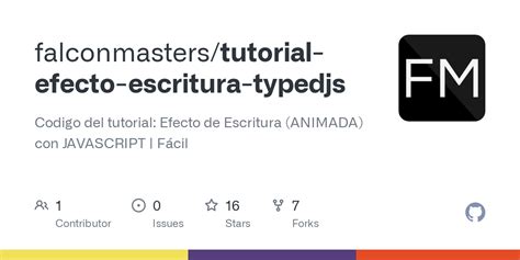 Github Falconmasterstutorial Efecto Escritura Typedjs Codigo Del Tutorial Efecto De