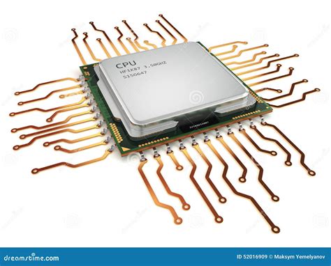 CPU Central Processor Unit On White Stock Illustration Illustration Of Industry Digital
