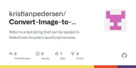 Github Kristianpedersenconvert Image To Makecode Arcade Sprite Returns A Text String That