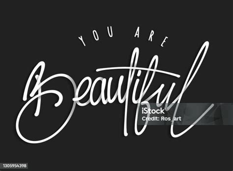 당신은 아름답고 문자가 되는 타이포그래피 포스터입니다 손으로 그린 벡터 일러스트레이션 그래피티에 대한 스톡 벡터 아트 및 기타 이미지 그래피티 벡터 아름다움 Istock