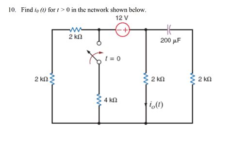 Solved Find I T For T In The Network Shown Below Chegg Com