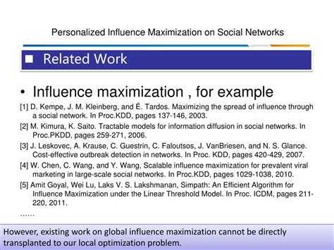 Ppt Personalized Influence Maximization On Social Networks Powerpoint