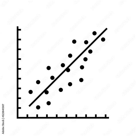 vector graphic of a linear regression icon stock vector adobe stock