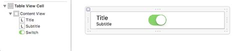 Ios Add Uiswitch To Tableviewcell Of Style Subtitle Stack Overflow